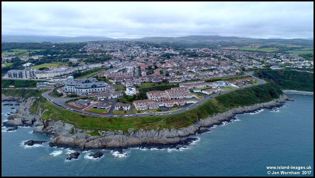 Aerial view of Onchan, Isle of Man 25/8/17